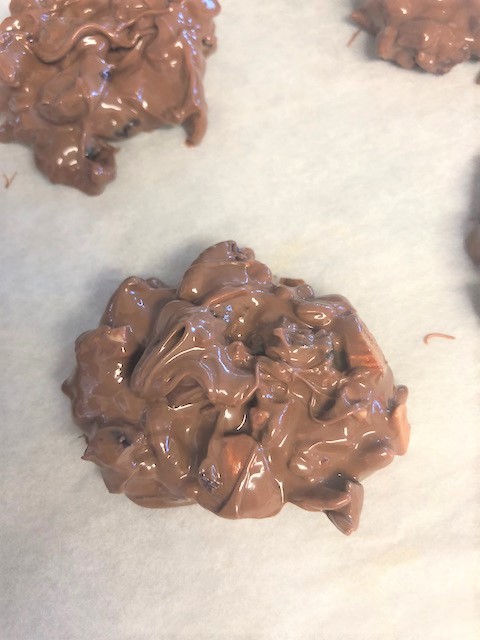 Chocolate Fruit and Nut Clusters…….